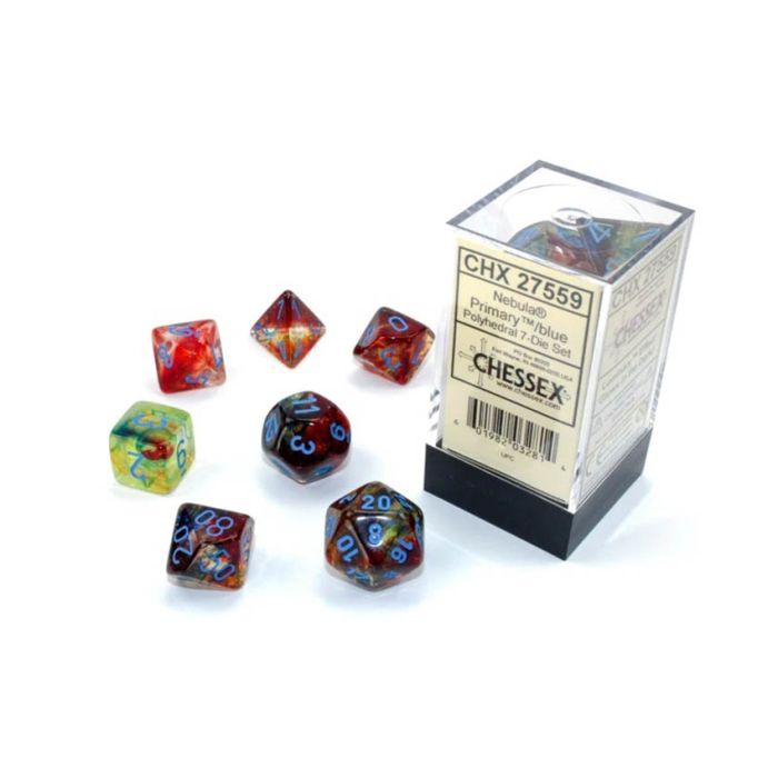 Kockice Chessex - Nebula - Luminary - Primary & Blue (7)