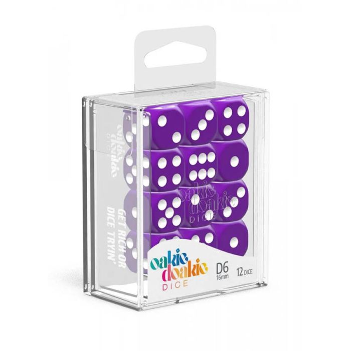 Kockice Oakie Doakie Dice D6 16 mm Solid - Purple (12)