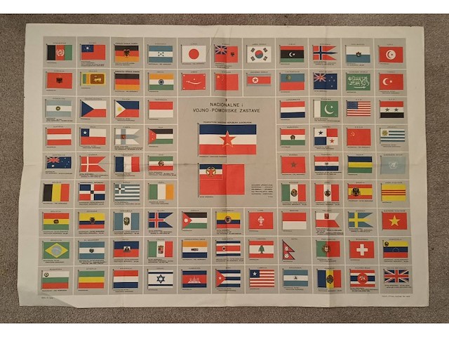Nacionalne i vojno pomorske zastave poster 1960 god.