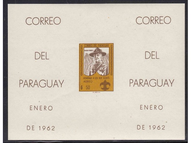 Paragvaj 1962 blok **