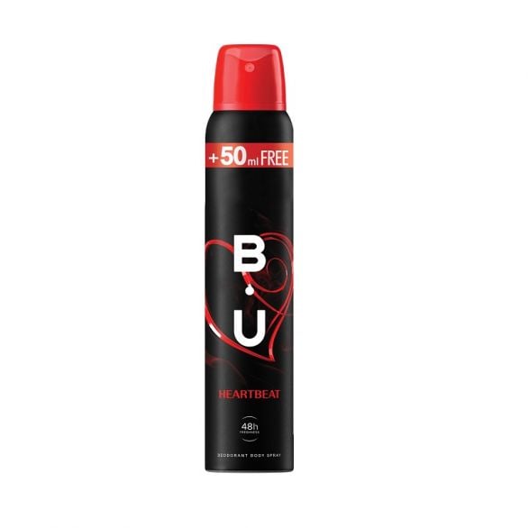 Dezodorans BU Heartbeat u spreju 150ml+50ml gratis