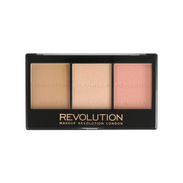 Bronzer,rumenilo i hajlajter REVOLUTION Makeup Paleta za kont.Ultra Fair C01 11g