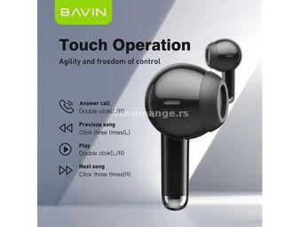 BAVIN Bežične bubice earbuds/ crna