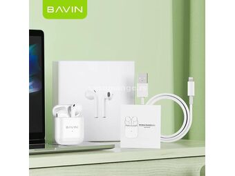 BAVIN Bežične bubice AirPods + kabl lightning/ bela