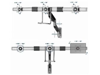 GEMBIRD Nosač MA-WA3-01 za tri monitor/tilt/ 17-27/ stoni