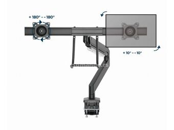 GEMBIRD Nosač MA-DA2-04 za dva monitora/ tilt/ 17-32/ stoni