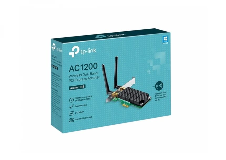 Mrežna kartica TP-LINK ARCHER T4E Wi-Fi/AC1200/867Mbps/300Mbps/PCIe/2 antene