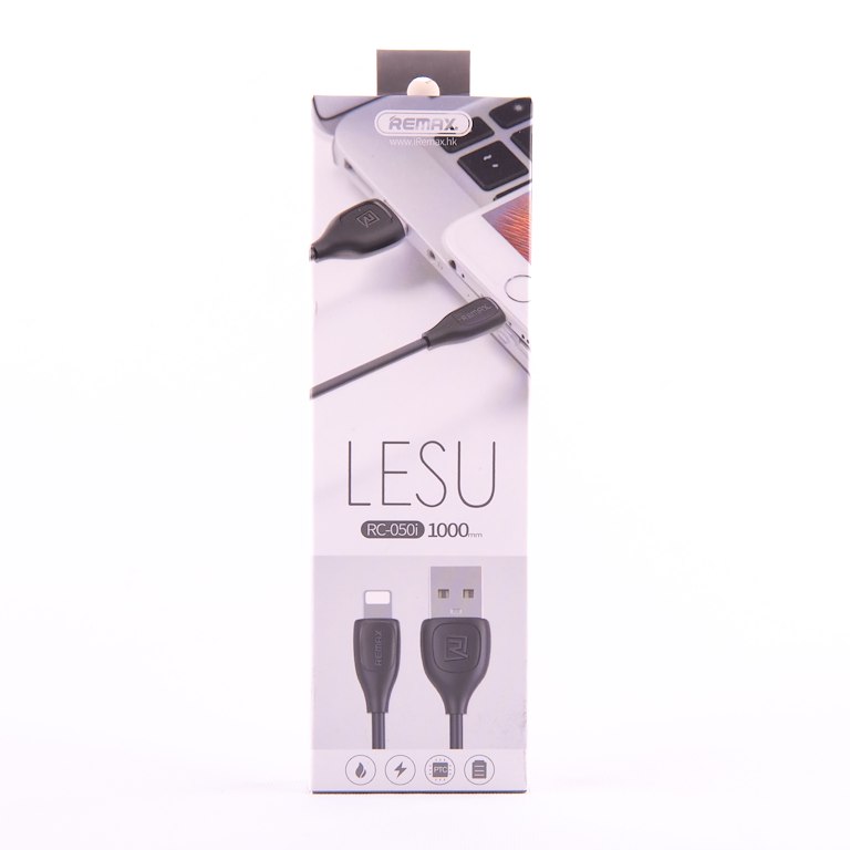 USB Data Cable REMAX Lesu RC-050i iPhone (2A) crni 1m