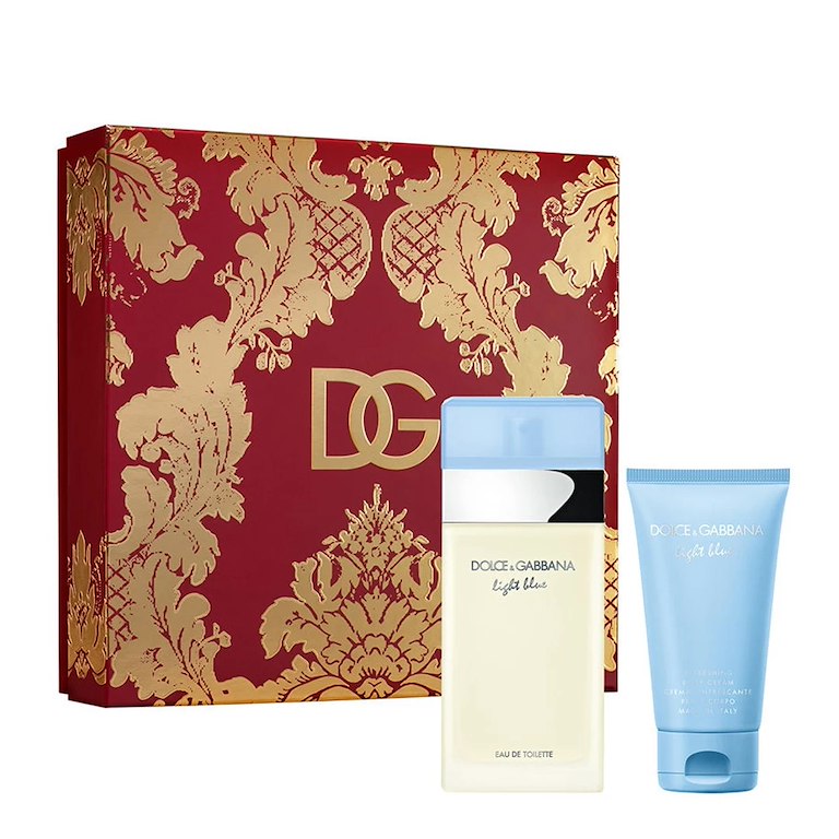 DOLCE&GABBANA LIGHT BLUE SET(EDT 100ML+BODY CREAM 50ML)W