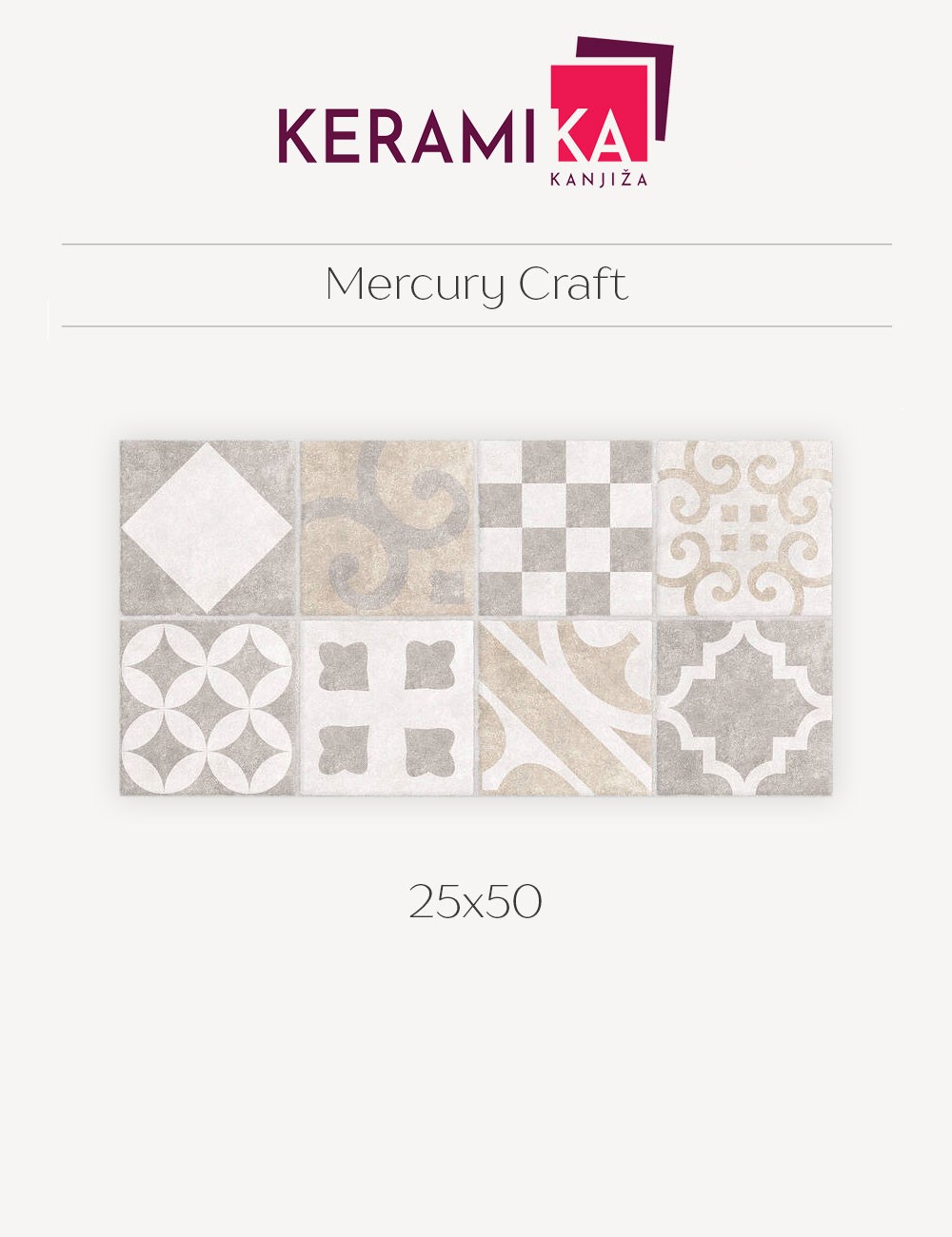 Keramika Kanjiža MERCURY CRAFT 25x50