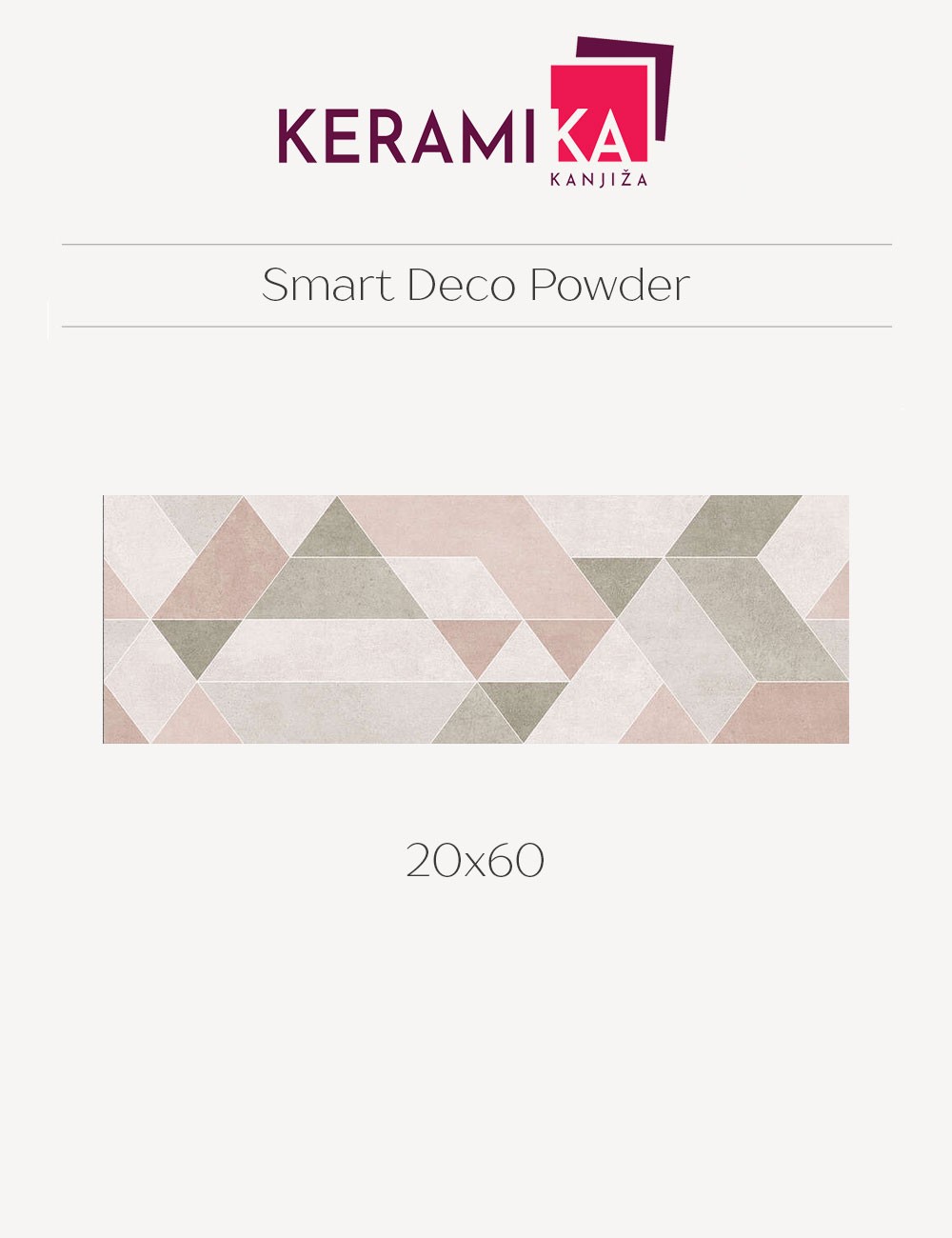 Keramika Kanjiža SMART DECO POWDER 20x60