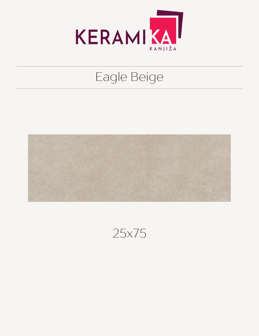 Keramika Kanjiža EAGLE BEIGE 25x75