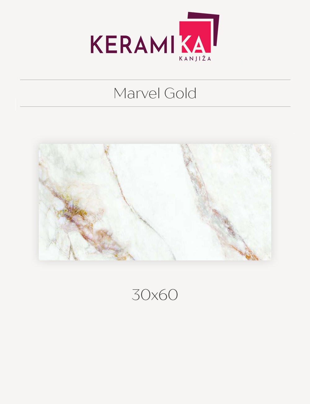 Keramika Kanjiža MARVEL GOLD 30x60
