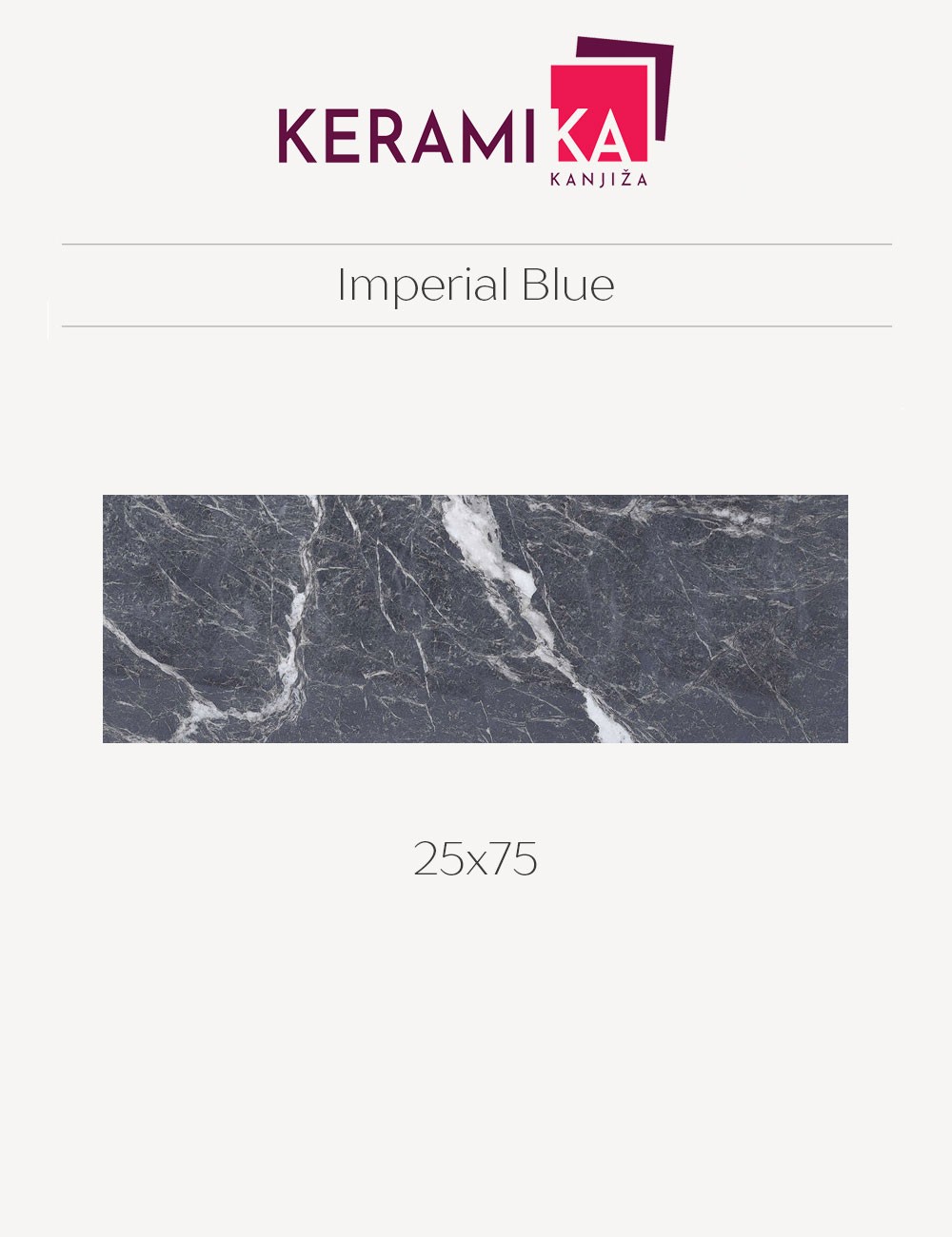 Keramika Kanjiža IMPERIAL BLUE 75x25