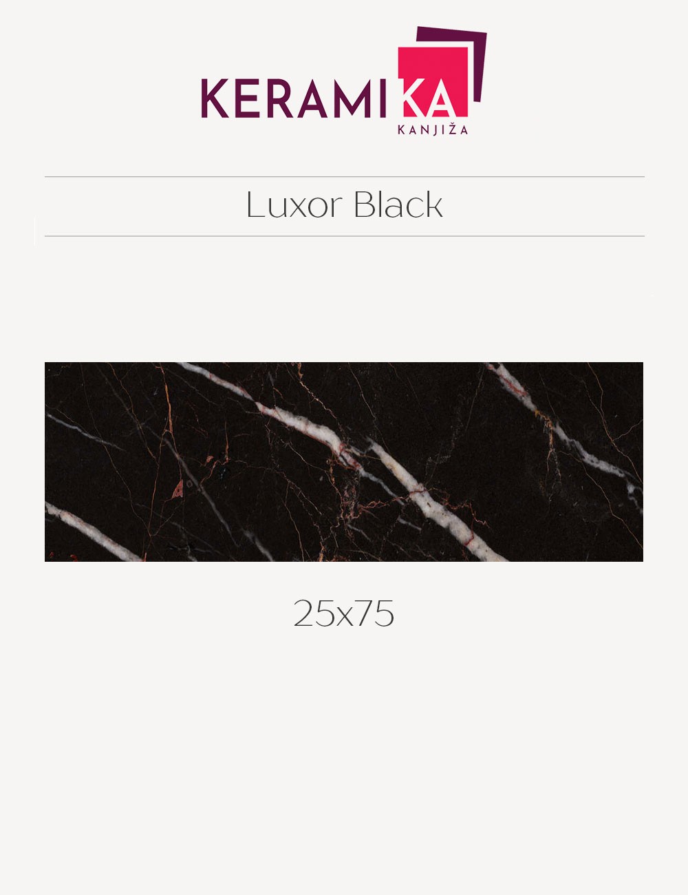 KERAMIKA KANJIŽA LUXOR BLACK 25X75