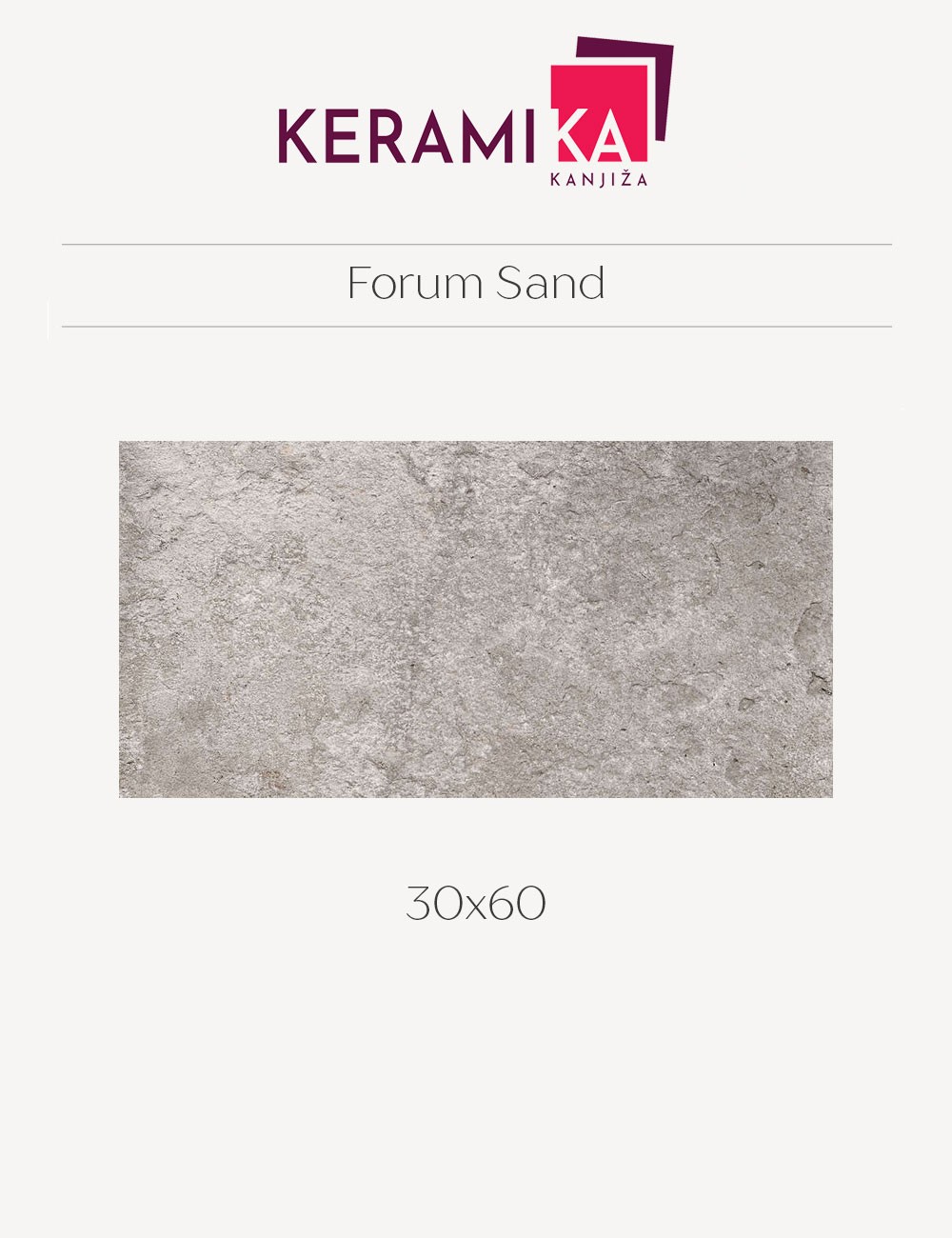 Keramika Kanjiža FORUM SAND 30x60