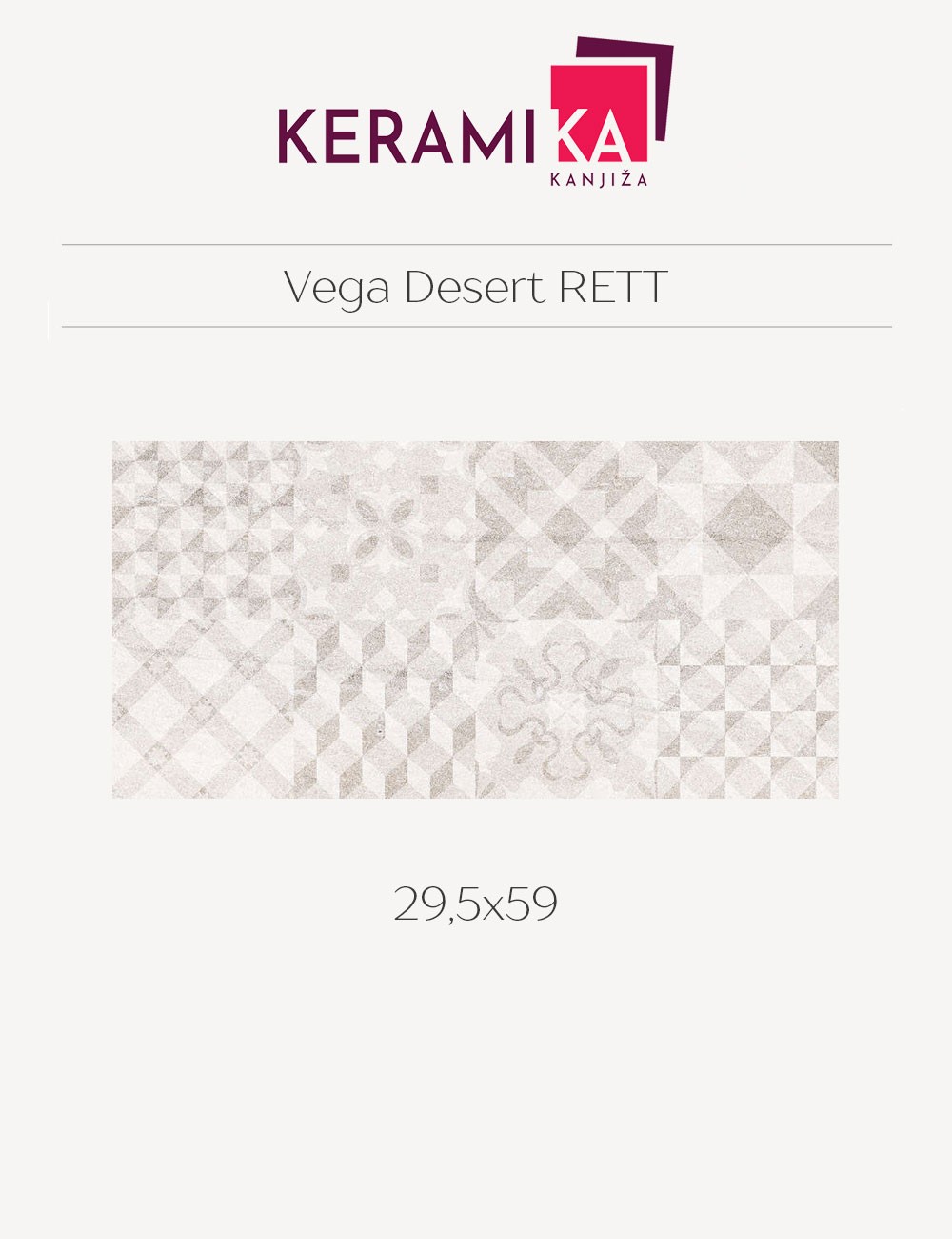 Keramika Kanjiža VEGA DESERT 29,5X59 RETT