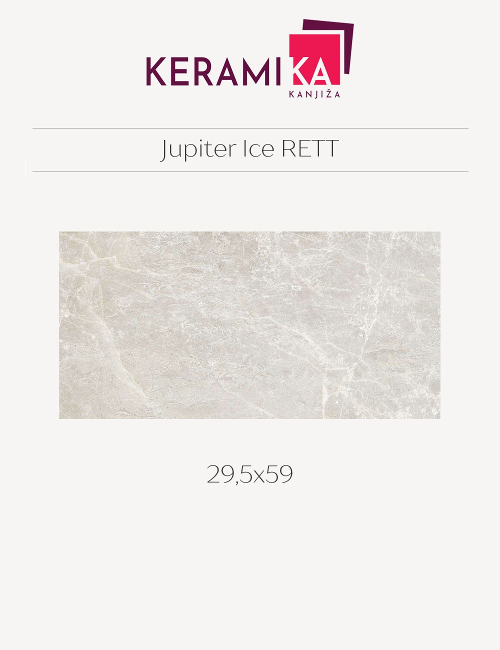 Keramika Kanjiža JUPITER ICE 29,5X59 RETT