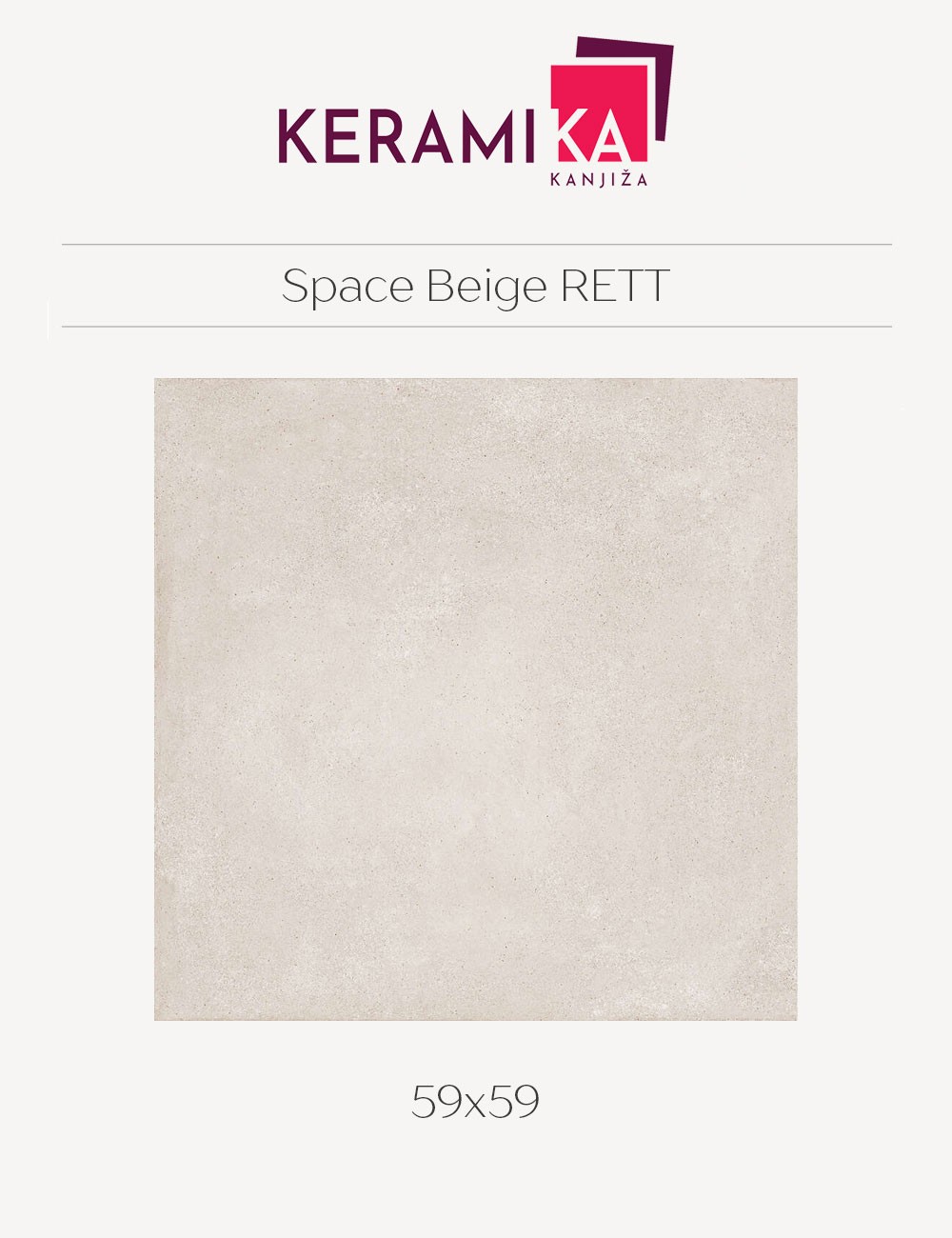 Keramika Kanjiža SPACE BEIGE 59x59 RETT