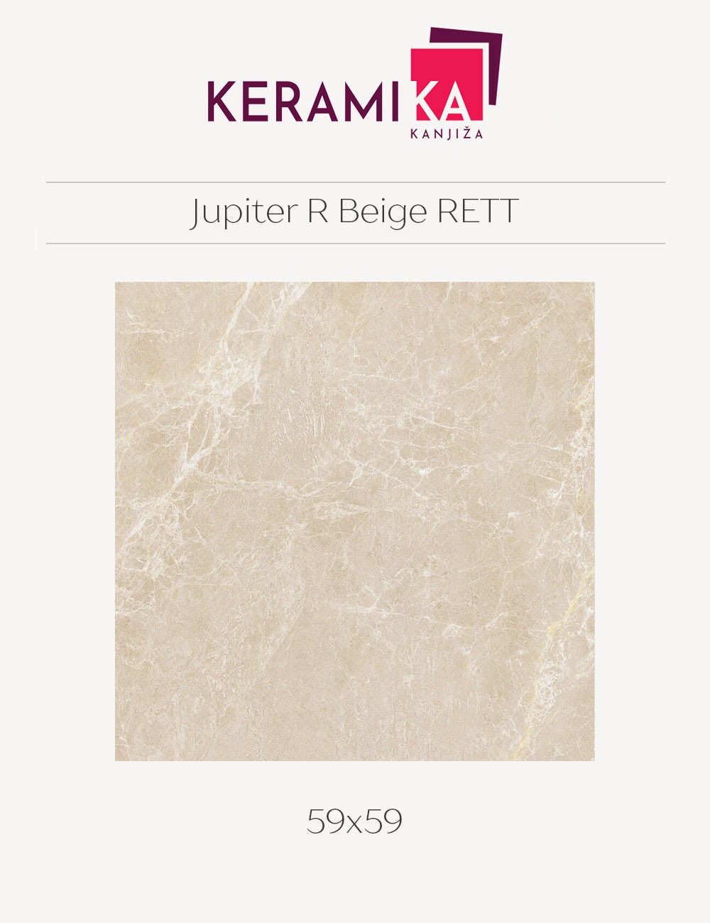 Keramika Kanjiža JUPITER R BEIGE 59X59 RETT