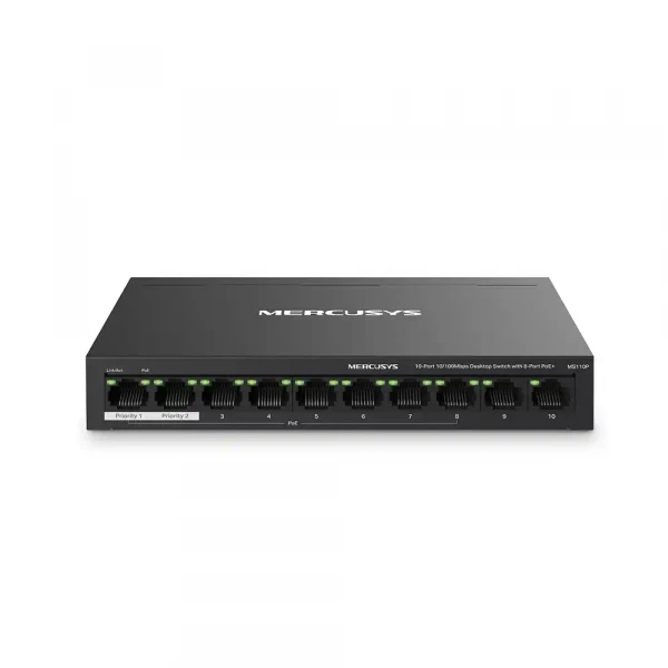 Svič 10100 10-port Mercusys MS110P8-Port PoE+