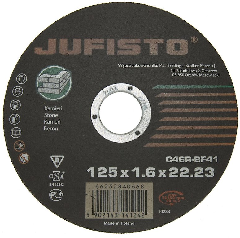 Disk za rezanje 115x1.6x22.2 mm, Beton