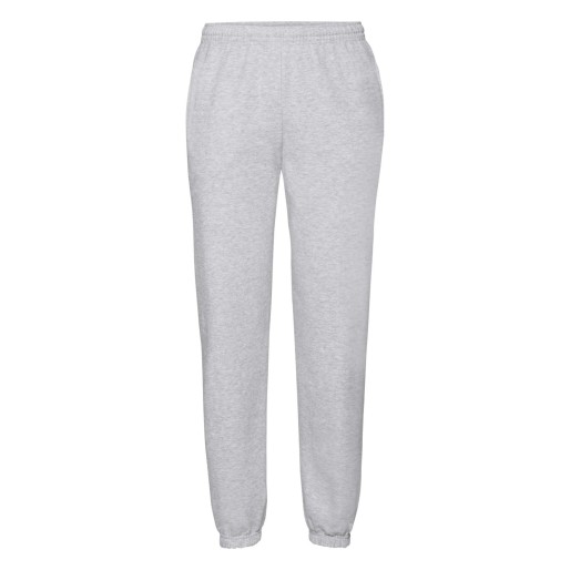 FRUIT OF THE LOOM, CLASSIC ELASTICATED CUFF JOG PANTS, TRENERKA SA RANFLOM NA NOGAVICAMA, PEPELJASTO SIVA, M