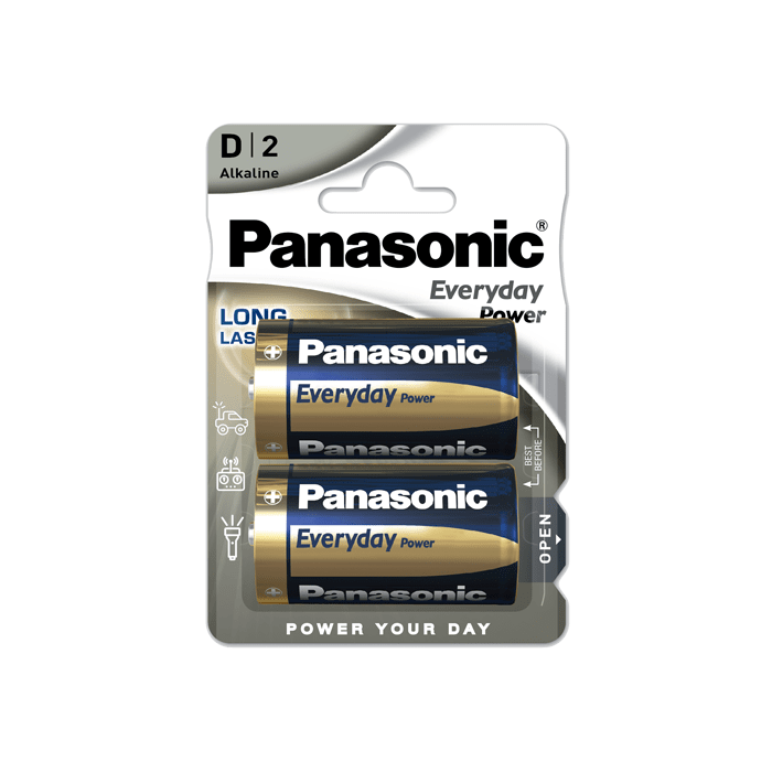 PANASONIC Everyday Power Alkalna baterija, D, 2/1