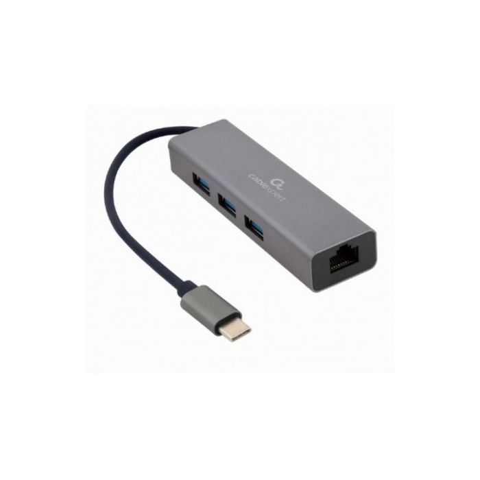 Gembird USB-C gigabit network adapter + 3-port USB 3.1 HUB ( A-CMU3-LAN-01 )