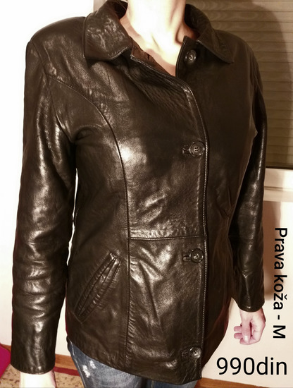 Ženska kožna jakna crna M/38