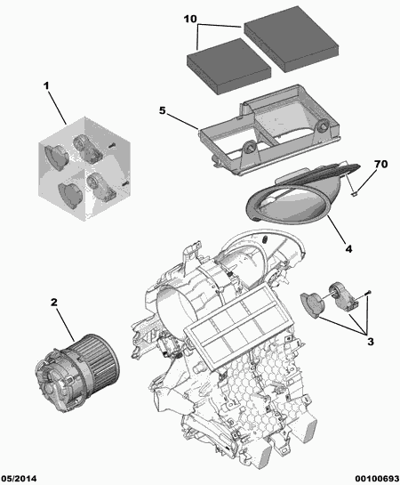 MOTOR VENTILACIJE KABINE 1608182080