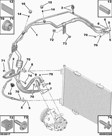 FREON CEV KLIMA UREĐAJA PEUGEOT 208