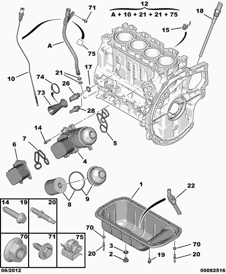 MERAČ ULJA MOTORA 9677993580