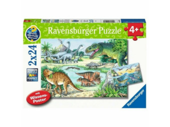 Ravensburger puzzle (slagalice) - Dinosaurusi na svom staništu