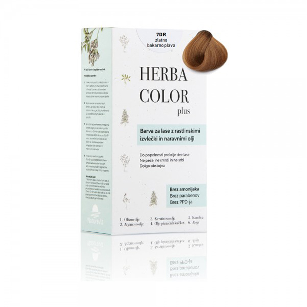 Herba Color plus 7DR zlatno bakarno plava