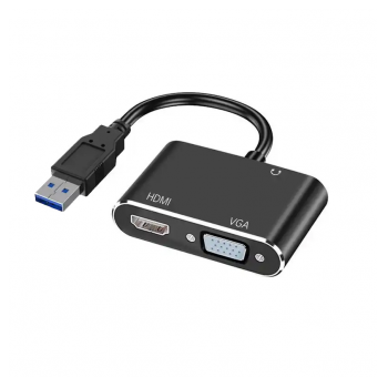 Adapter USB 3.0 na HDMI+VGA JWD-HV12