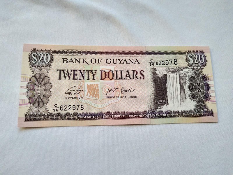 Gvajana 20 dolara,UNC