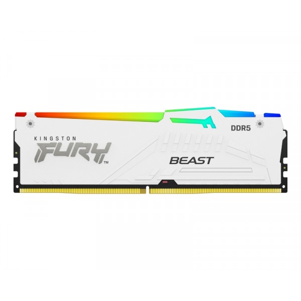 Kingston DIMM DDR5 64GB (2x32GB kit) 5200MT/s KF552C40BWAK2-64 Fury Beast RGB White XMP