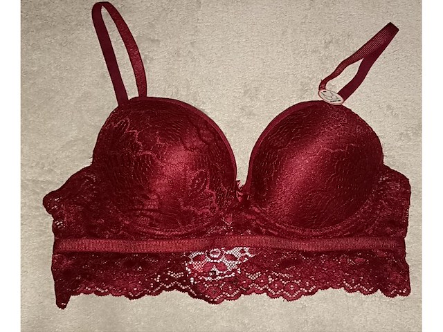 Bordo push up brus/crop korset NOVO SA ETIKETOM