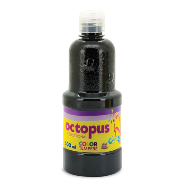 OCTOPUS Tempera 500ml crna unl-1125