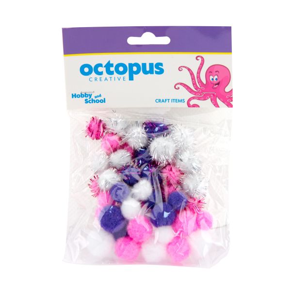 OCTOPUS Dekorativni pom-pom mix 50kom unl-1671 octopus