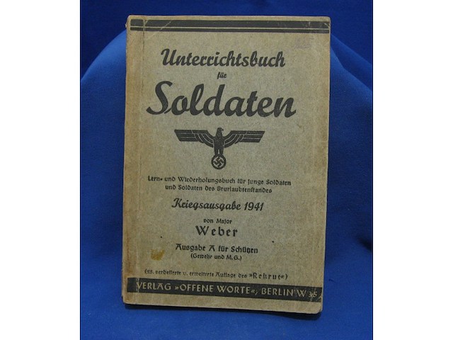 UNTERRICHTSBUCH FUR SOLDATEN 1941 knjiga