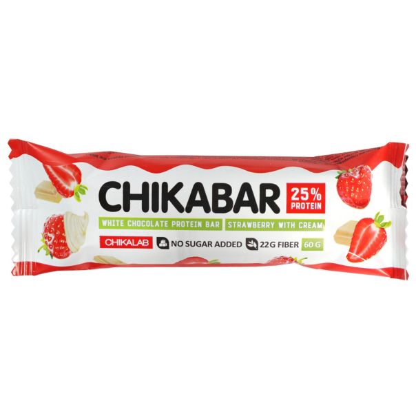 CHIKALAB - CHIKABAR Preliveni proteinski bar SA PUNJENJEM Jagoda 60g