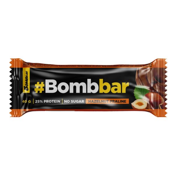 BOMBBAR Preliveni bar Lešnik Praline 40g