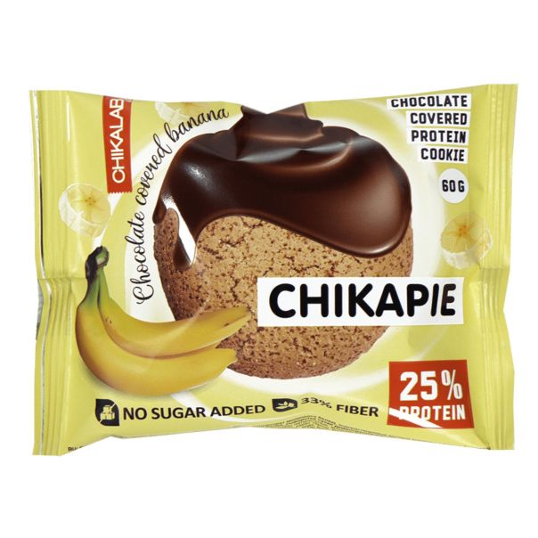 CHIKALAB - CHIKAPIE Čokoladom preliven proteinski cookie sa punjenjem Banana 60g
