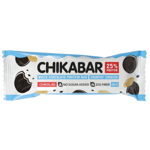 CHIKALAB - CHIKABAR Preliveni proteinski bar SA PUNJENJEM Crunchy Cookies 60g
