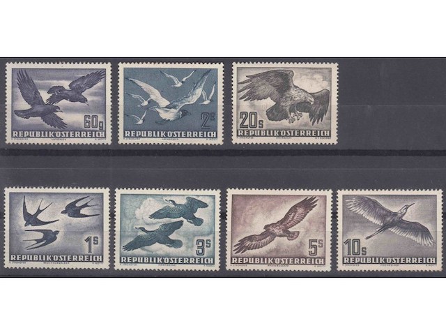 Austrija 1950,1952,1953 Avio Pošta Ptice komplet **