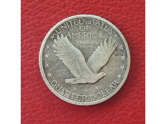 USA QUARTER DOLLAR 1920 srebro