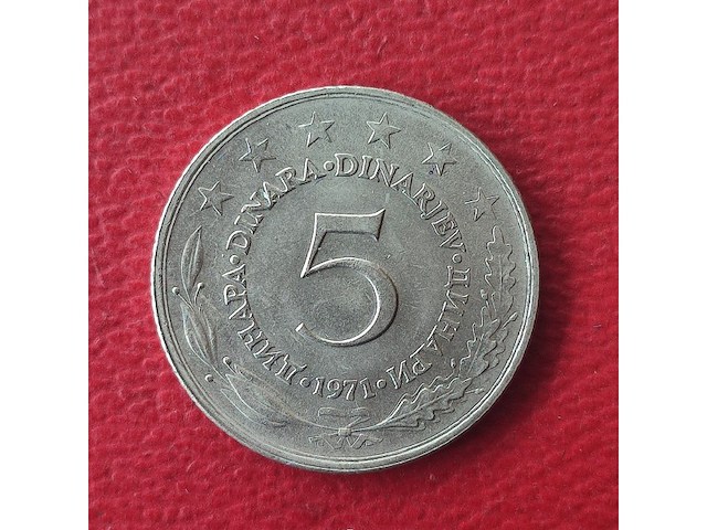 5 DINARA 1971