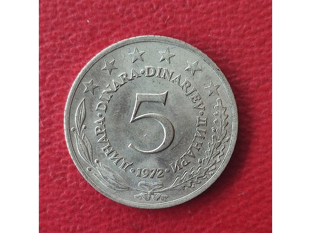 5 DINARA 1972